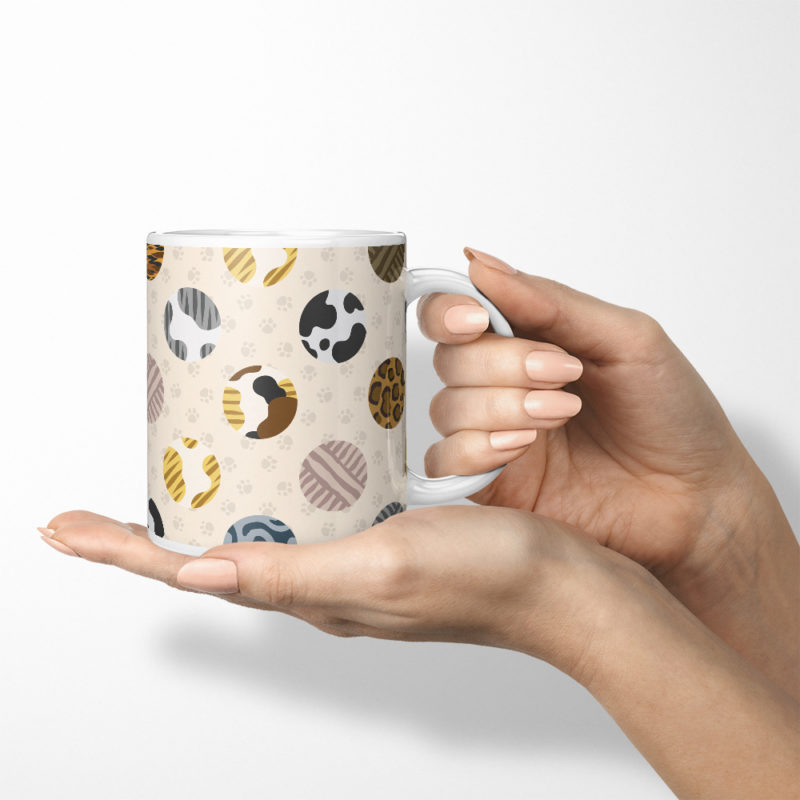[Free Shipping] Cat Fur Pattern Coffee Mug - Nyagomidokoro